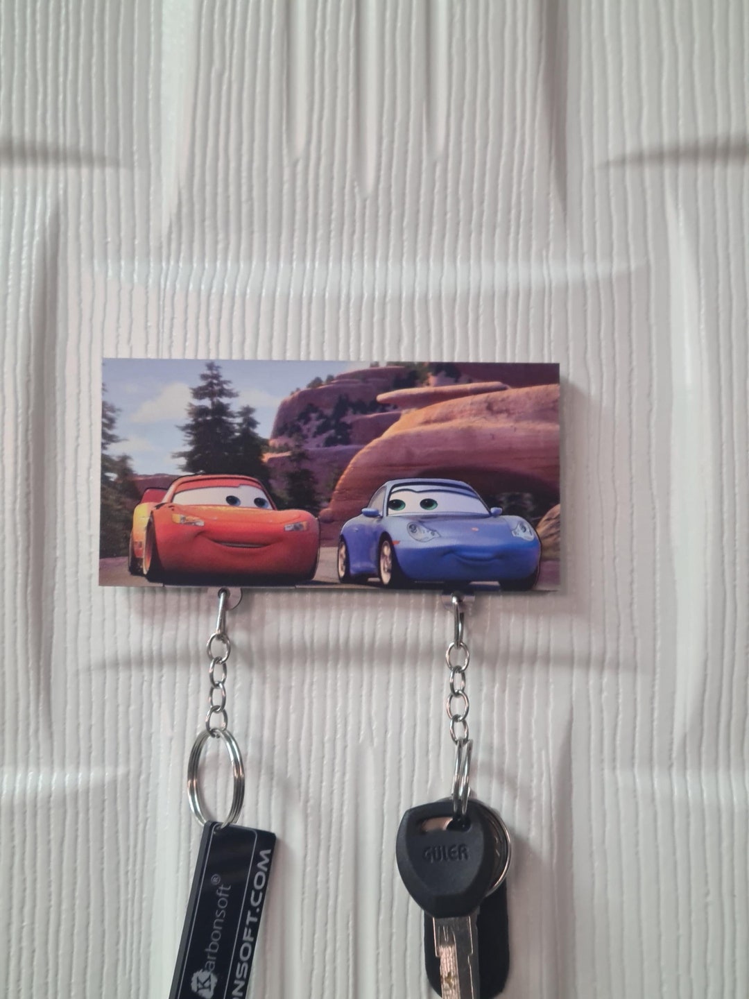 Mcqueen and Sally Keychain and Hanger Custom Mcqueen and Sally Key ...