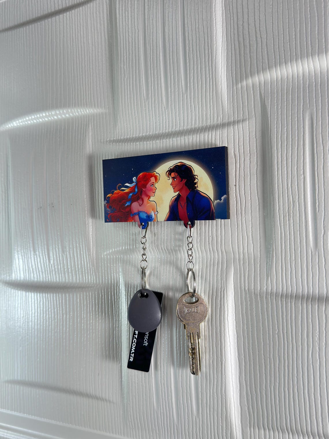 Fairy Tale Couple Key Holder – Romantic Moonlight Wall Hook, Cute Gift ...