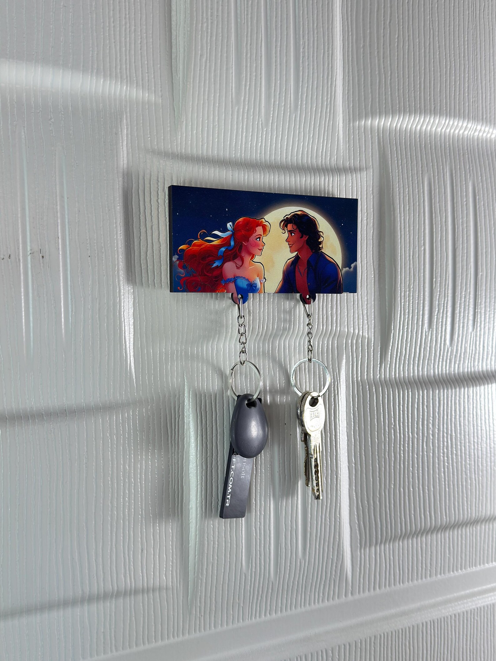 Fairy Tale Couple Key Holder – Romantic Moonlight Wall Hook, Cute Gift ...
