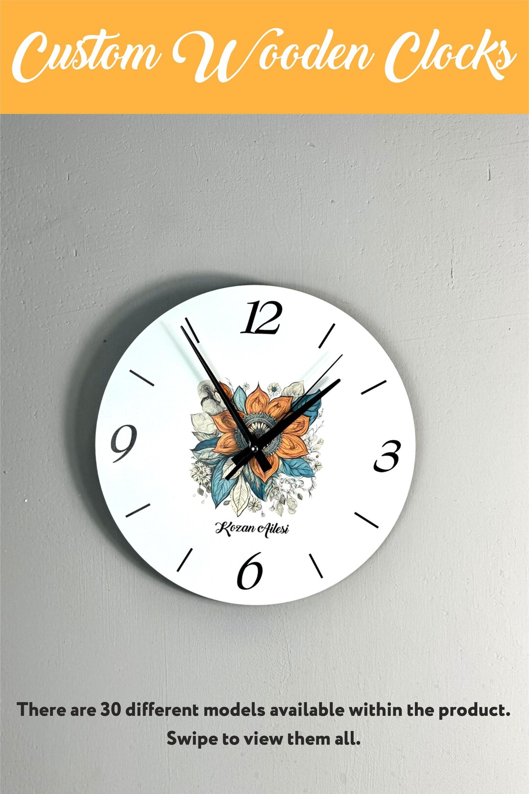 Handcrafted MDF Clocks - Stylish and Durable Personalized Gifts - Etsy