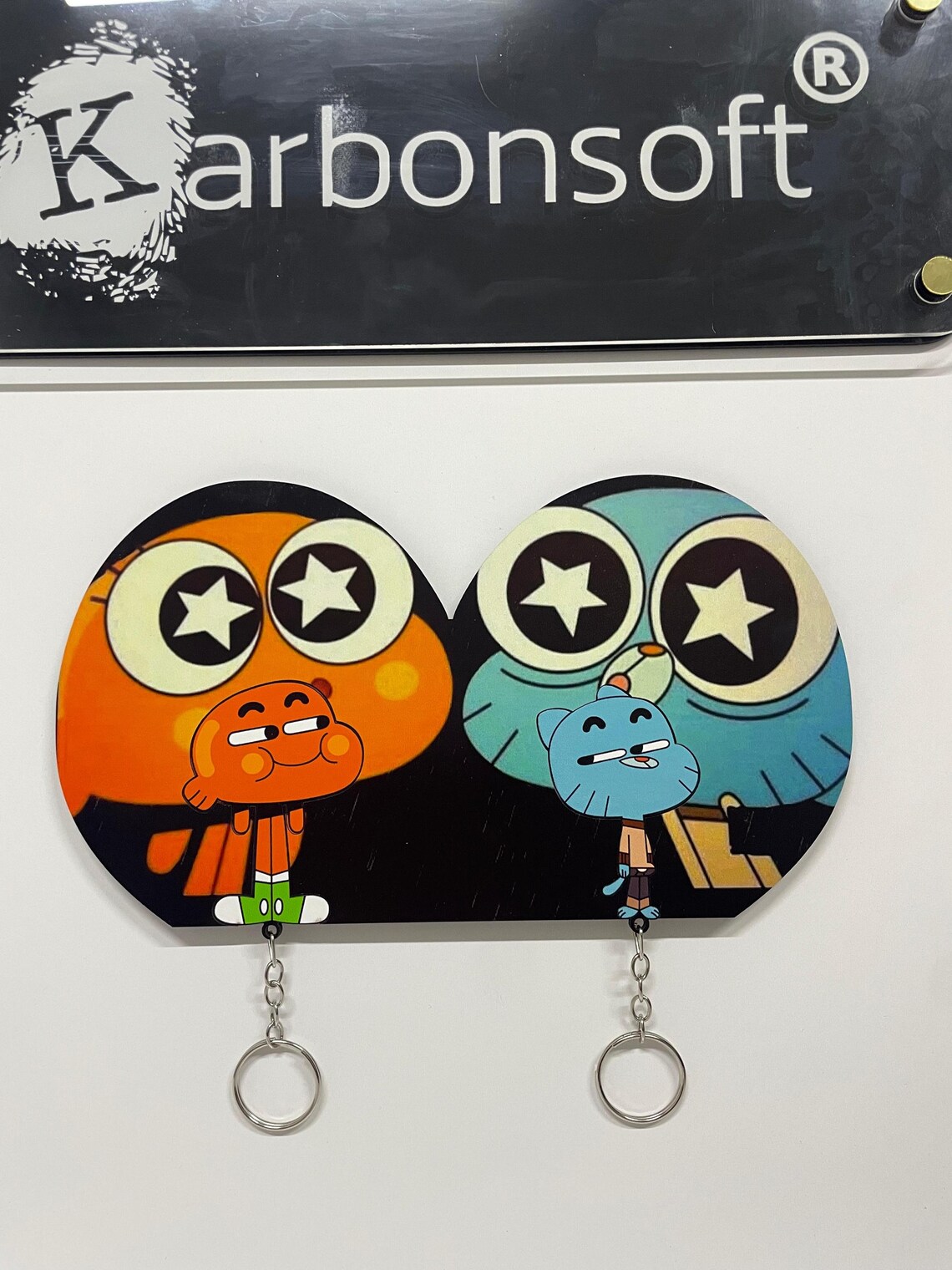 Fun Gumball and Darwin Keychain and Hanger Custom Family Key Hanger Key ...