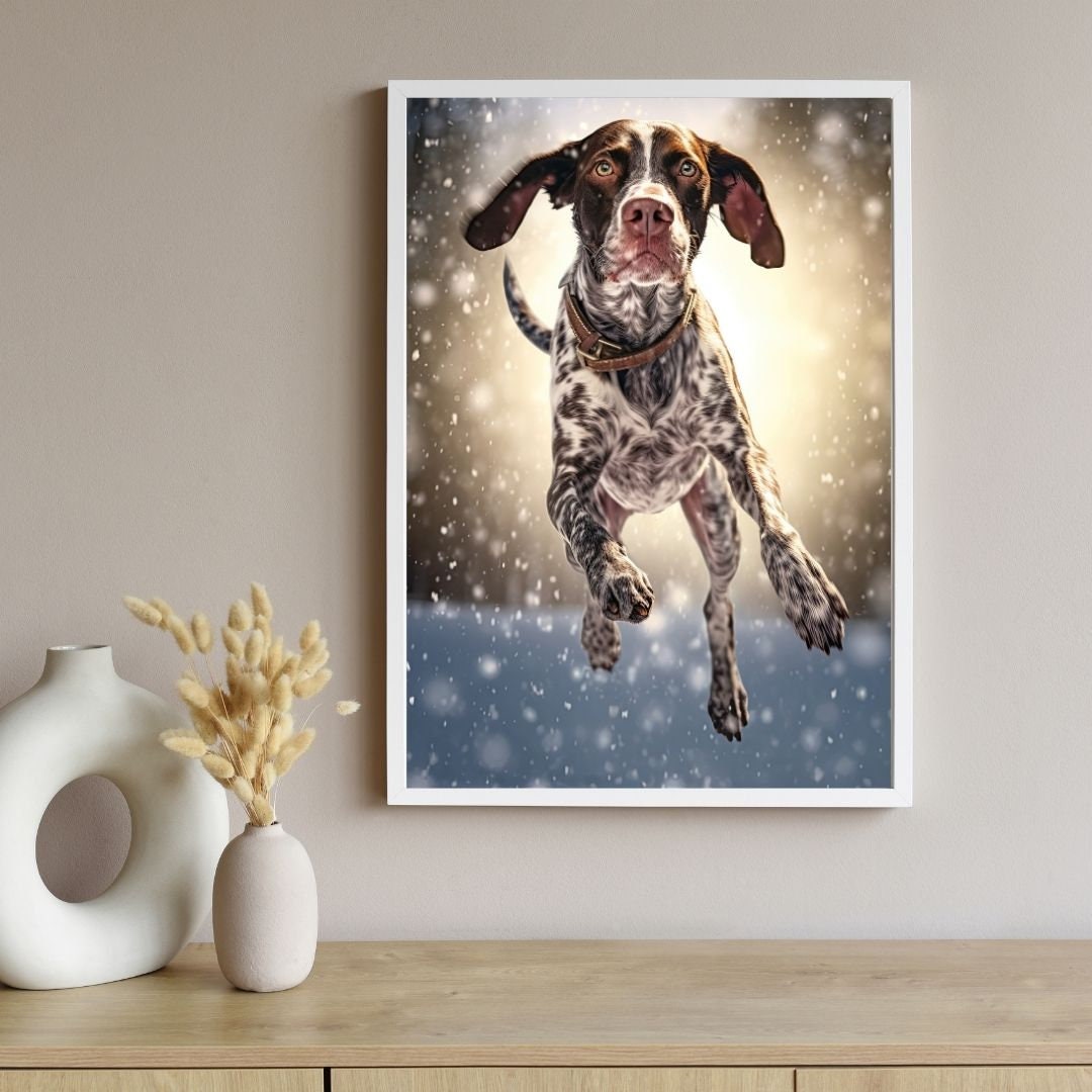 German Shorthaired Pointer, Dog, Dog Decor, Print, Kids Decor, Ai Art ...