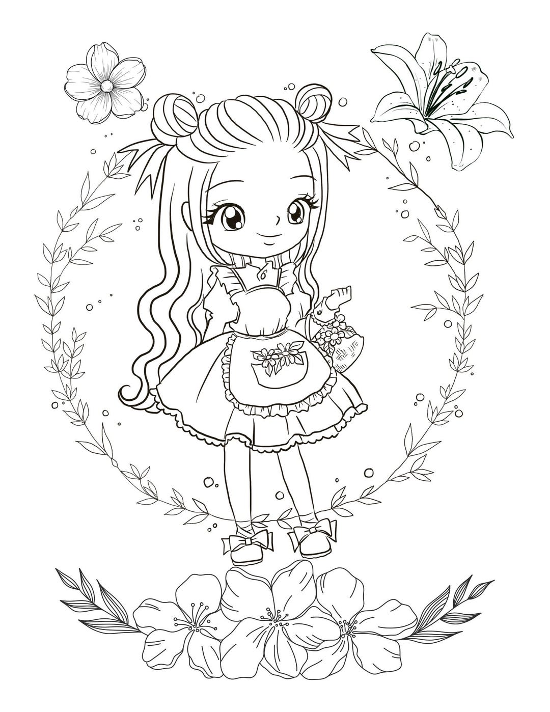Cute Coloring Pages for Girls - Etsy