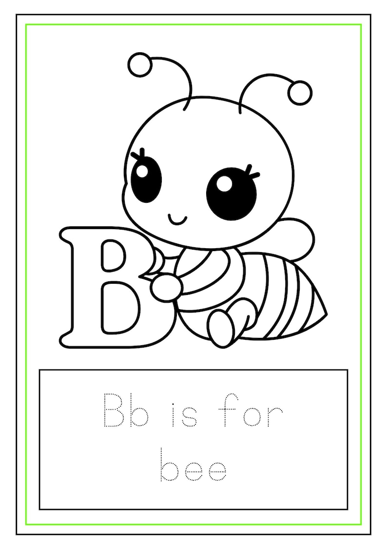 Animal Alphabet Coloring Pages - Etsy