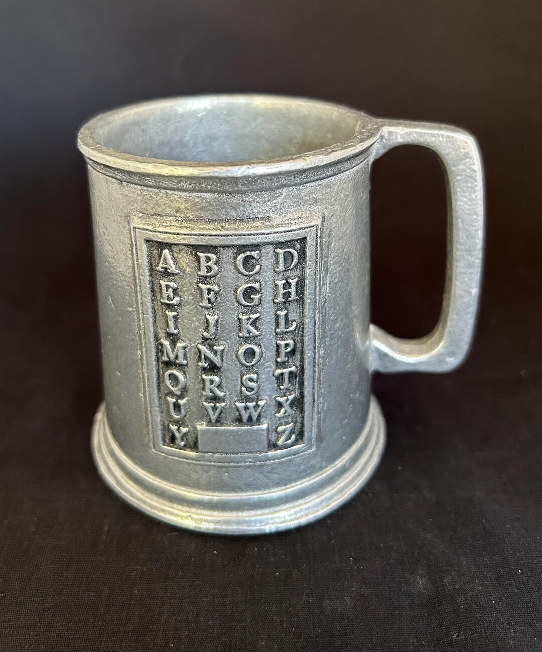 Pewter Alphabet Children’s or Baby Mug Vintage - Etsy