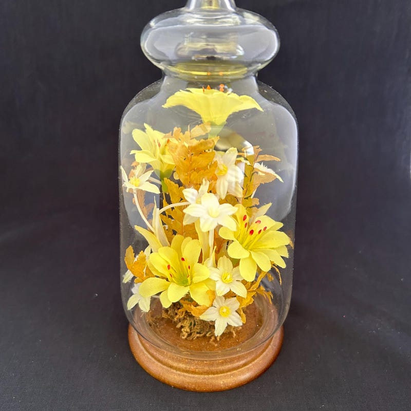 Flower Under Glass - Etsy