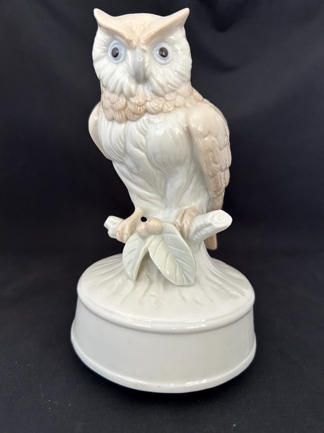 Vintage Otagiri Japan Music Box Owl Plays Moonlight Serenade Porcelain ...