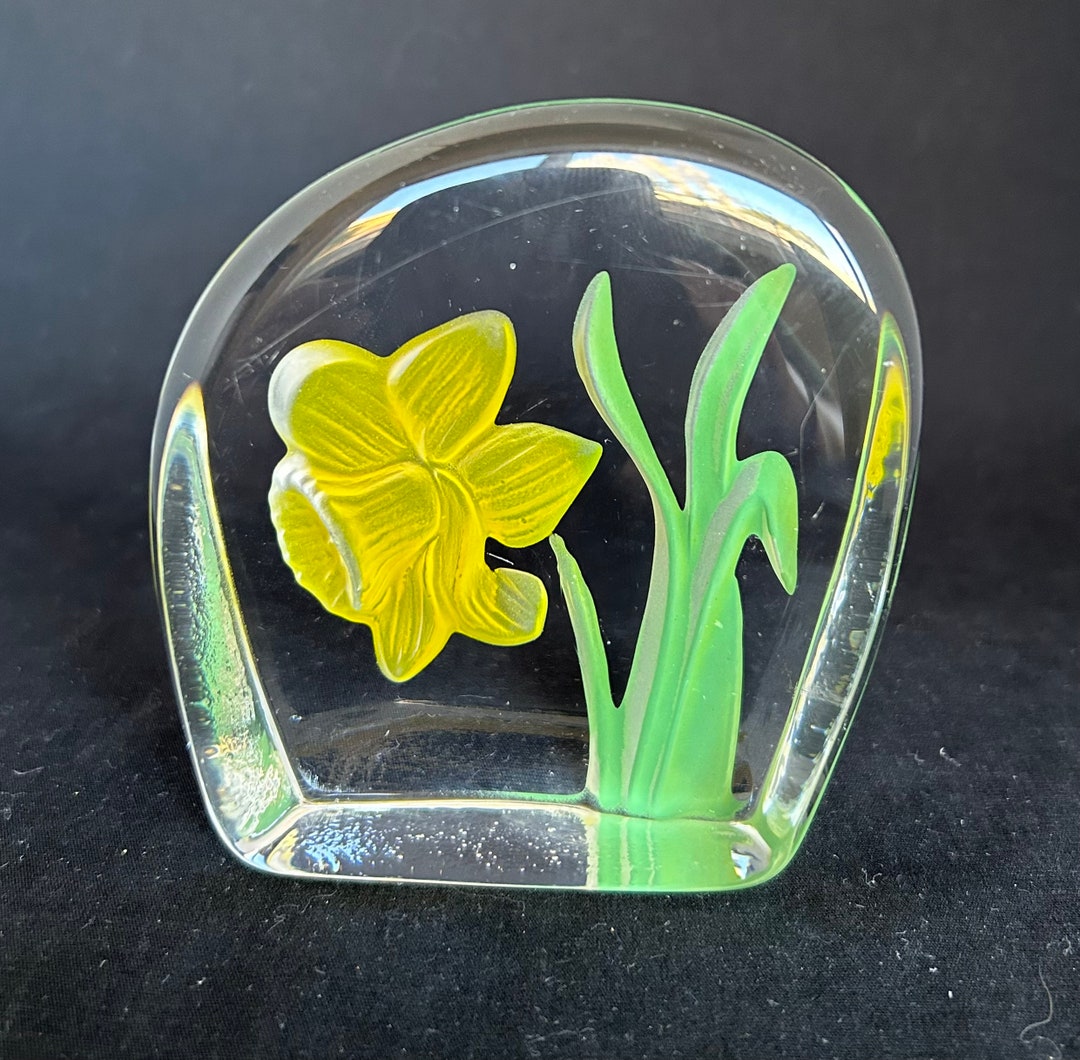 Cristal D'arques Daffodil Paperweight Lead Crystal 3 3/4 - Etsy