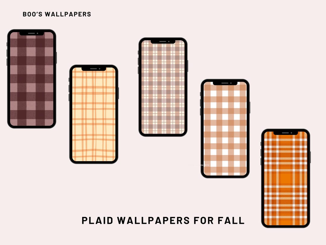 Fall Colors Plaid Phone Wallpapers | Fall Theme Wallpaper for iPhone ...
