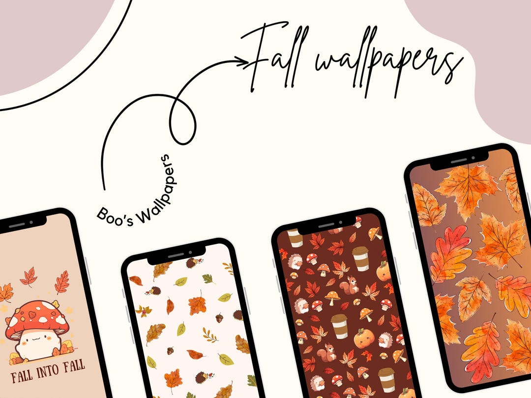 Four Fall Phone Wallpapers Fall Theme Wallpaper for iPhone Fall Designs ...