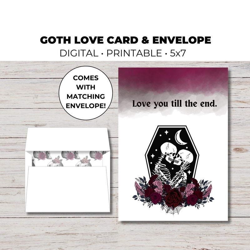 Goth Card - Etsy