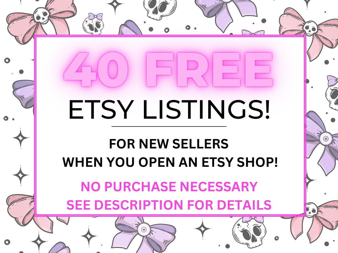 40 Free Etsy Listings, Etsy Referral Link, Free Listings, Listings Free ...