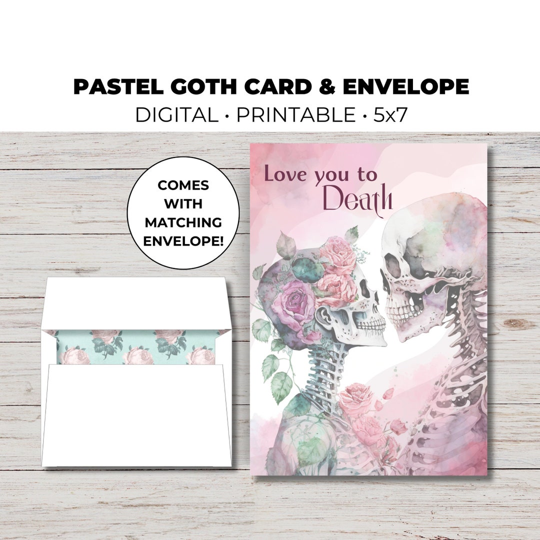 Goth Valentines Day Card, Goth Valentine's Day Card, Goth Valentine ...