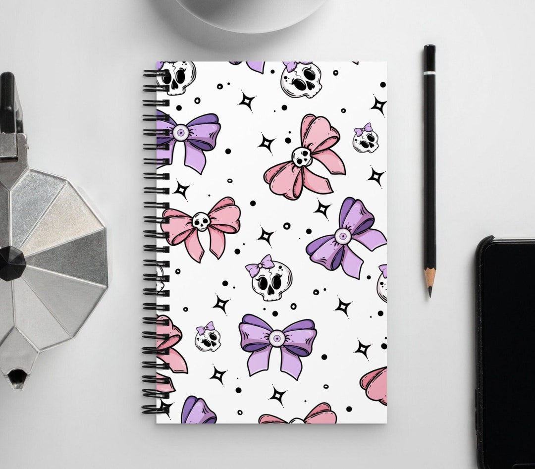 Sweet Goth Notebook, Sweet Goth Journal, Goth Spiral Notebook, Pink ...