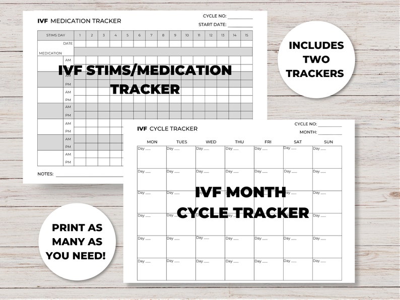 IVF Medication Tracker Minimalist IVF Tracker Printable - Etsy
