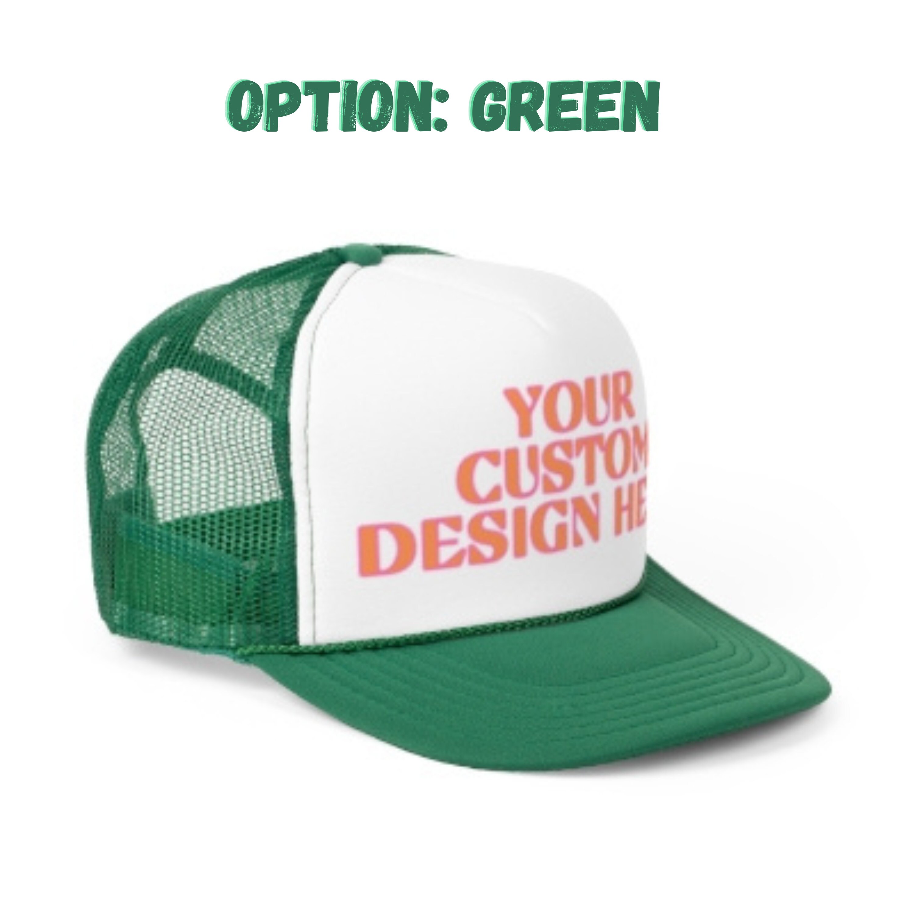 Personalized Custom Trucker Hats Mesh Back Cap With Your Text or Design ...