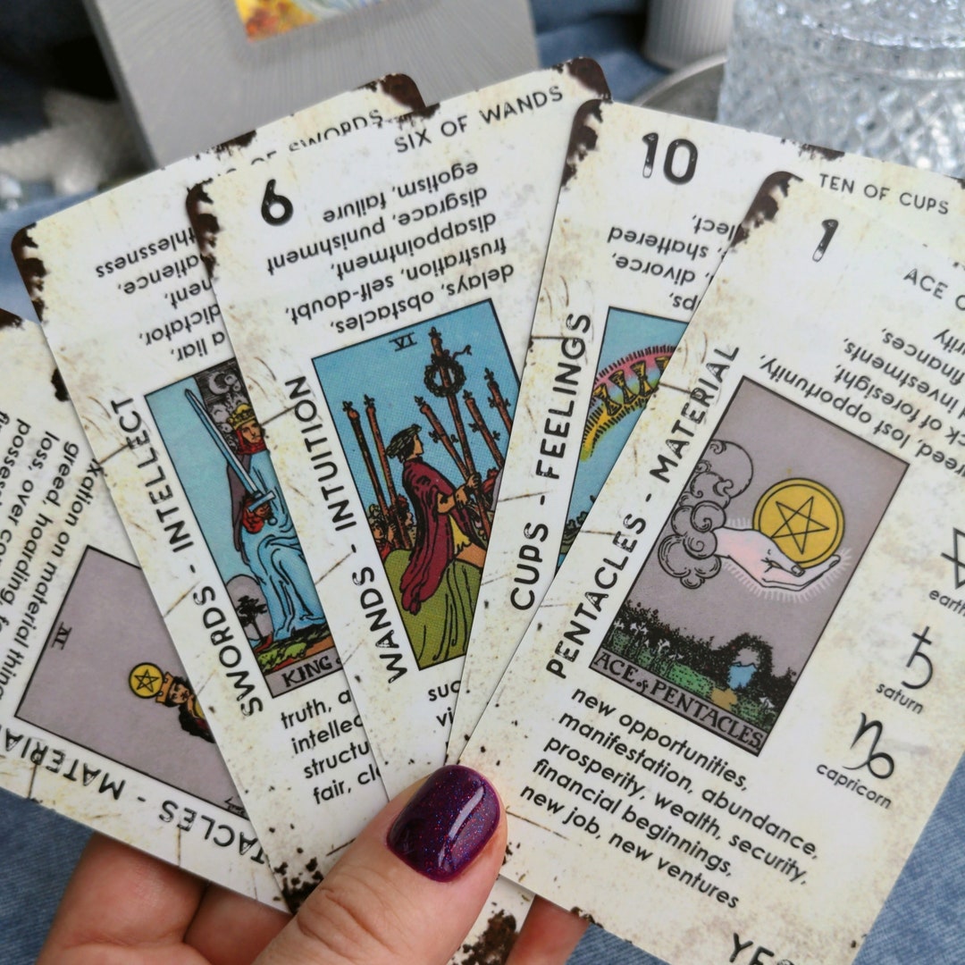 Tarot Deck With Meaning Keywords on Cards. First Tarot Cards Best ...