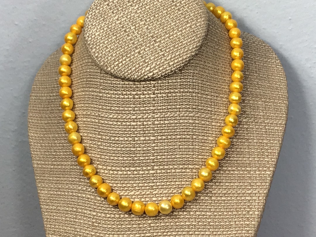 Gold Peas (金豆)--authentic Seawater Cultured Pearl Necklace - Etsy
