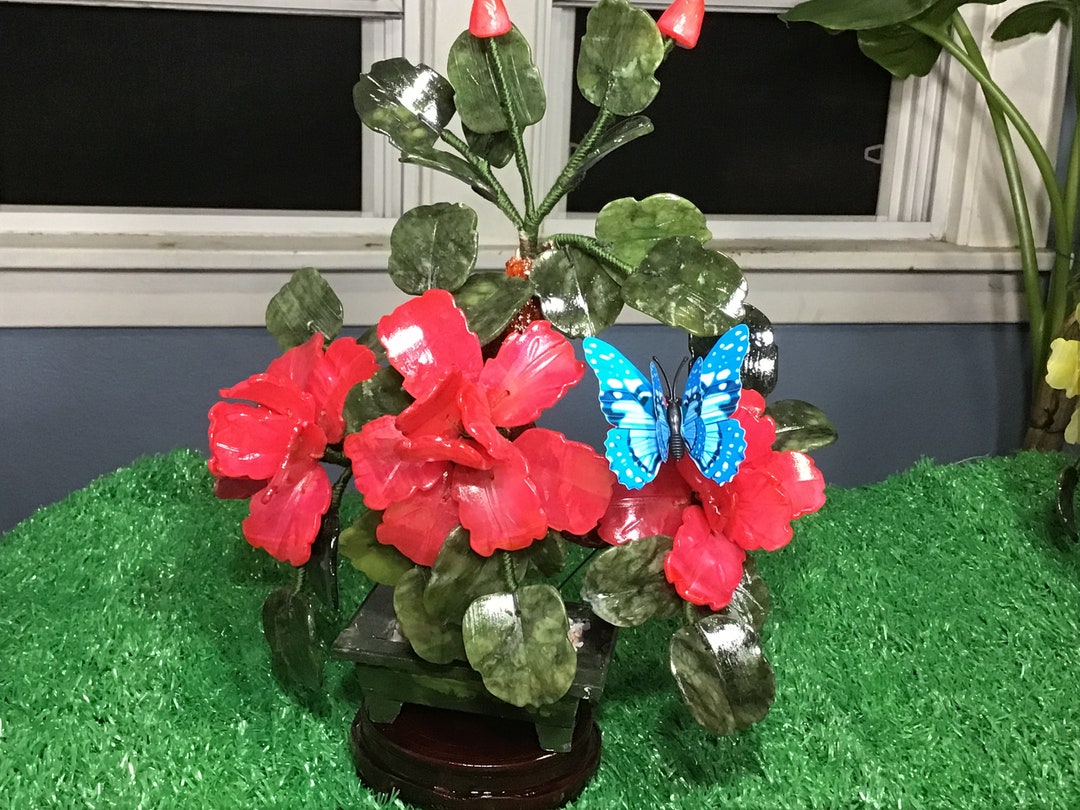 Eden Made in Jade 5 (玉製伊甸園 5) — Handcrafted Decorative Colorful Flower ...