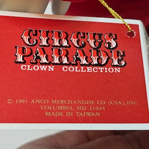 Vintage Circus Parade Clown Collection Porcelain Doll Anco 1991 With ...