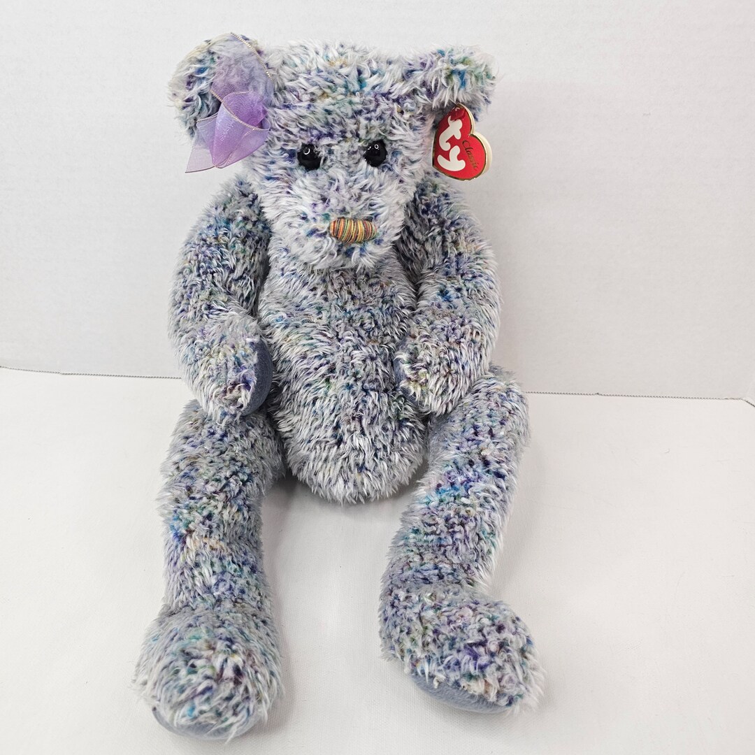 Ty Classic 2000 Razzmatazz the Bear Plush Blue Multicolor Stuffed ...