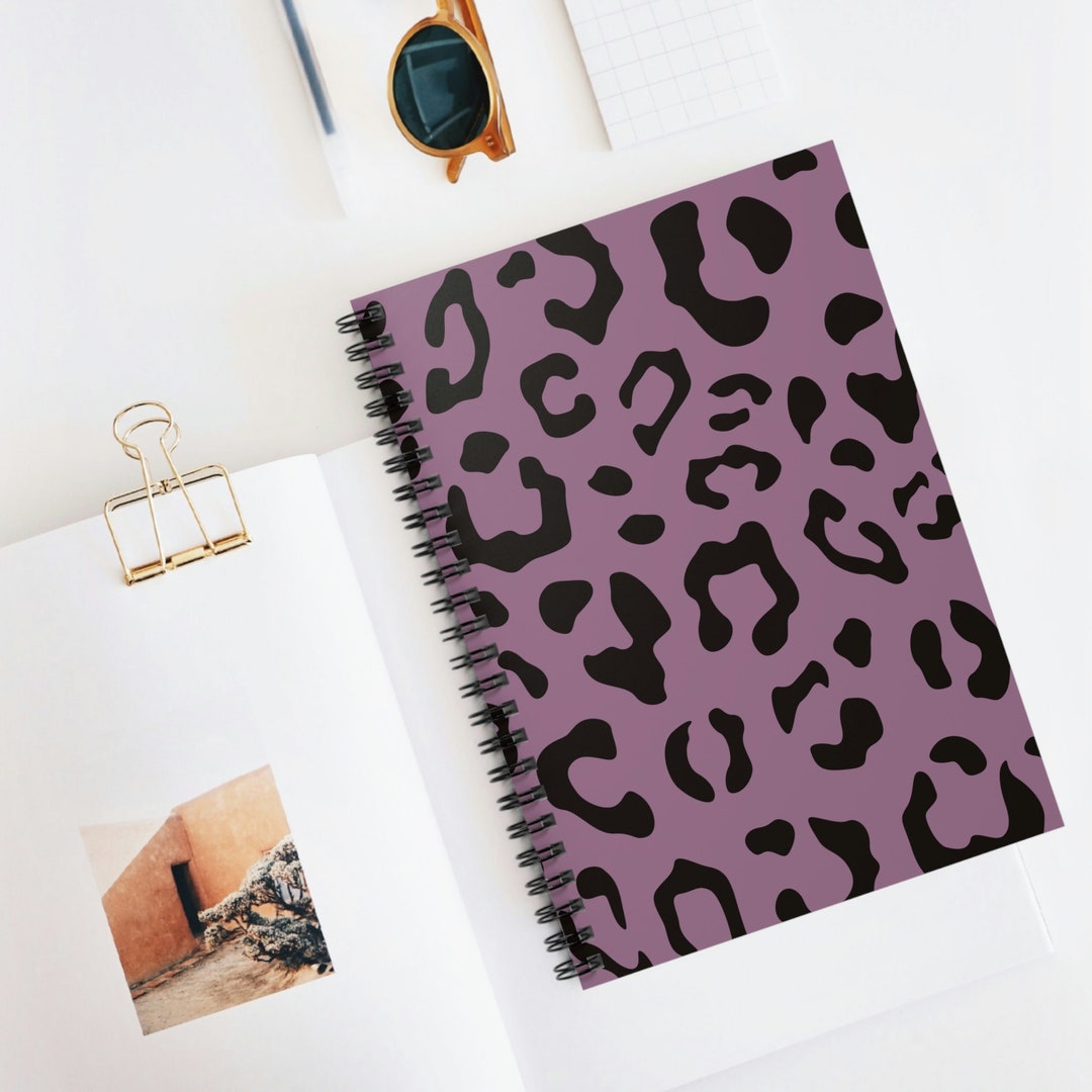 Playful Vintage Look Notebook, Striking Leopard Print Notebook, Perfect ...