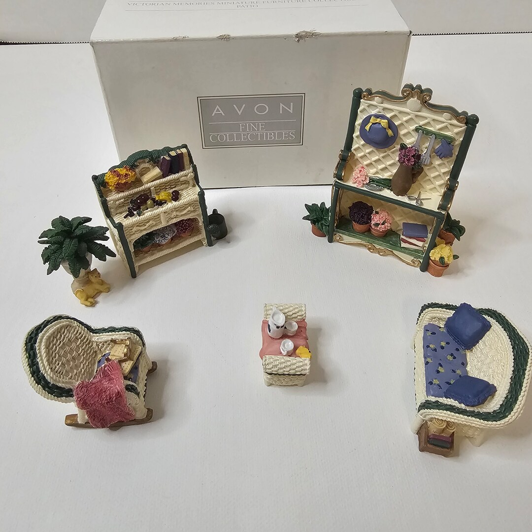 Avon Victorian Miniature Furniture Set of Six the Patio Series ...
