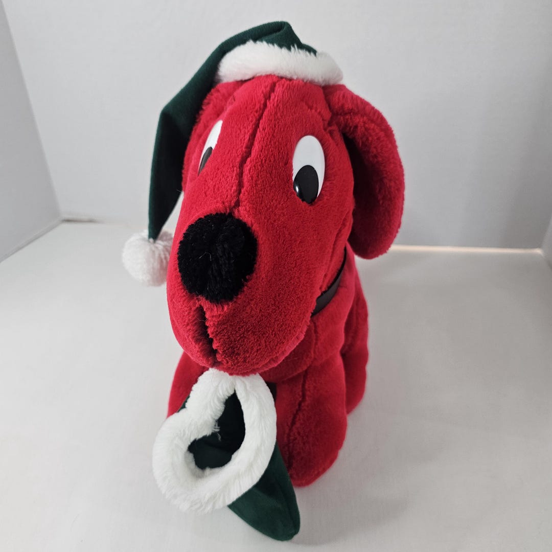 1992 Dakin Clifford the Big Red Dog Holiday Plush Hat Stocking Stuffed ...