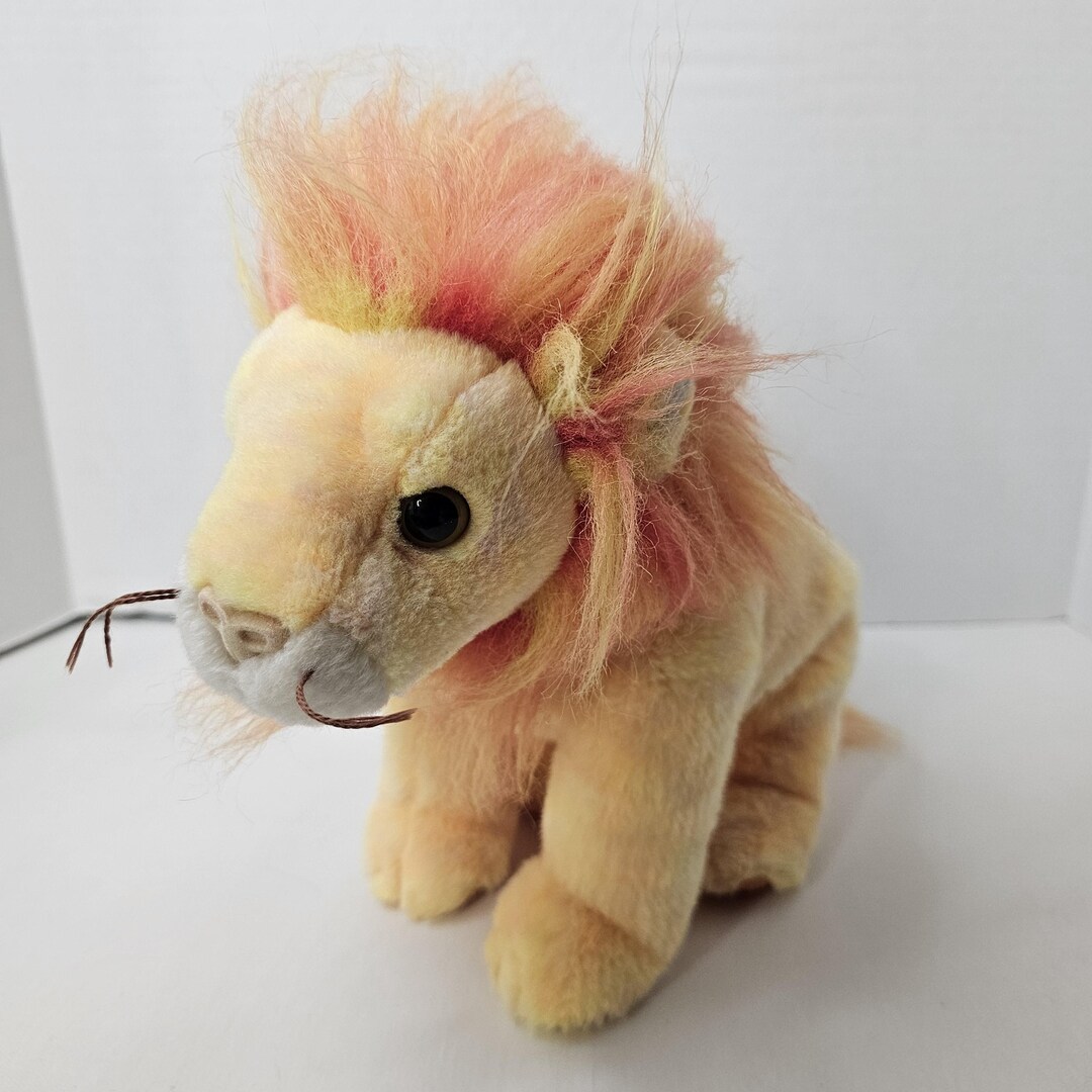 Vintage Ty Beanie Buddies Bushy the Lion Plush Yellow Orange Stuffed ...