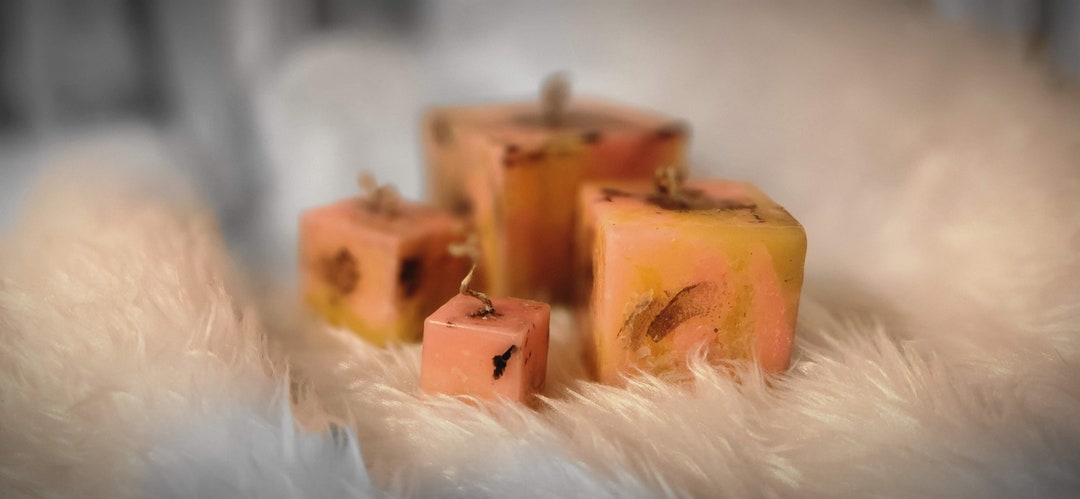 Natural Beeswax Square Candle Set, Beeswax Glow in the Dark Square ...