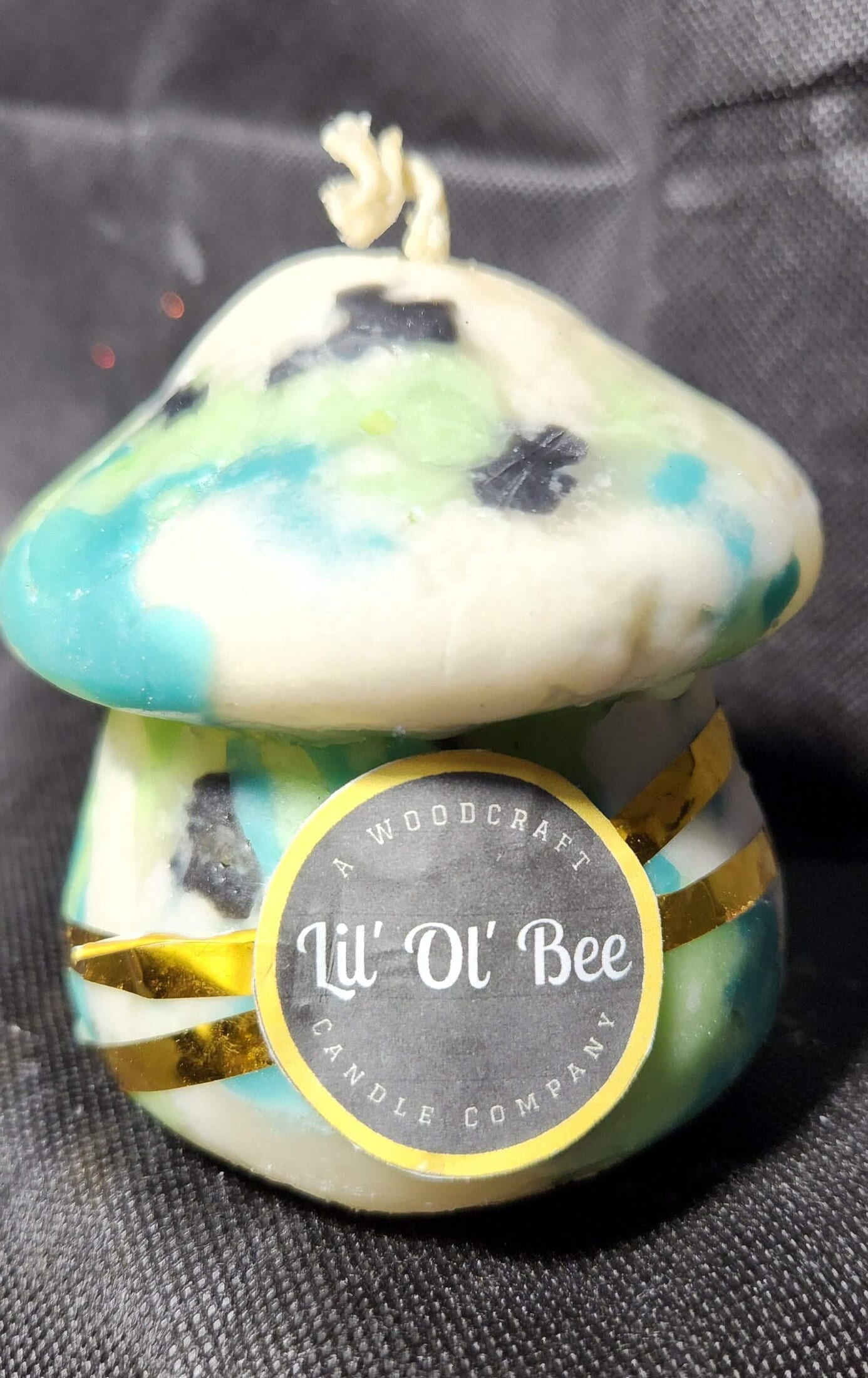 Marbled Mushroom Beeswax Candle, Cottage Core Candle ,glowing Mushroom ...