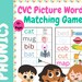 Picture Matching Flash Cards | Matching Word to Picture | CVC Picture ...