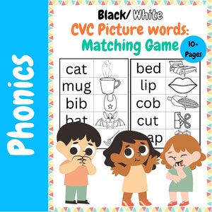 Word to Picture Matching Game Flash Cards | Learning to Read ...