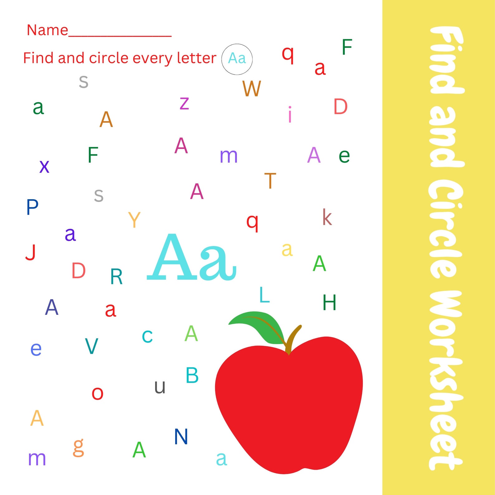 26 Spot the Letter Printables Uppercase and Lowercase Find the Letter ...