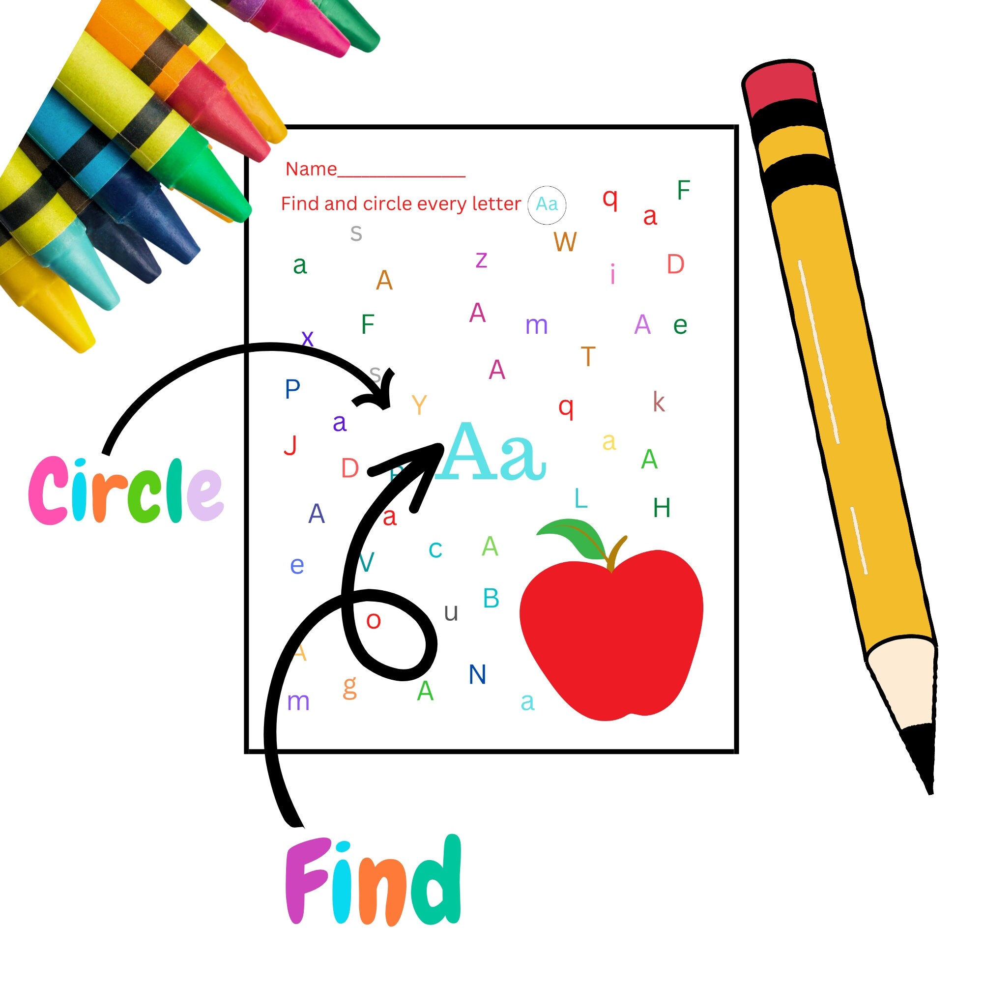 26 Spot the Letter Printables Uppercase and Lowercase Find the Letter ...