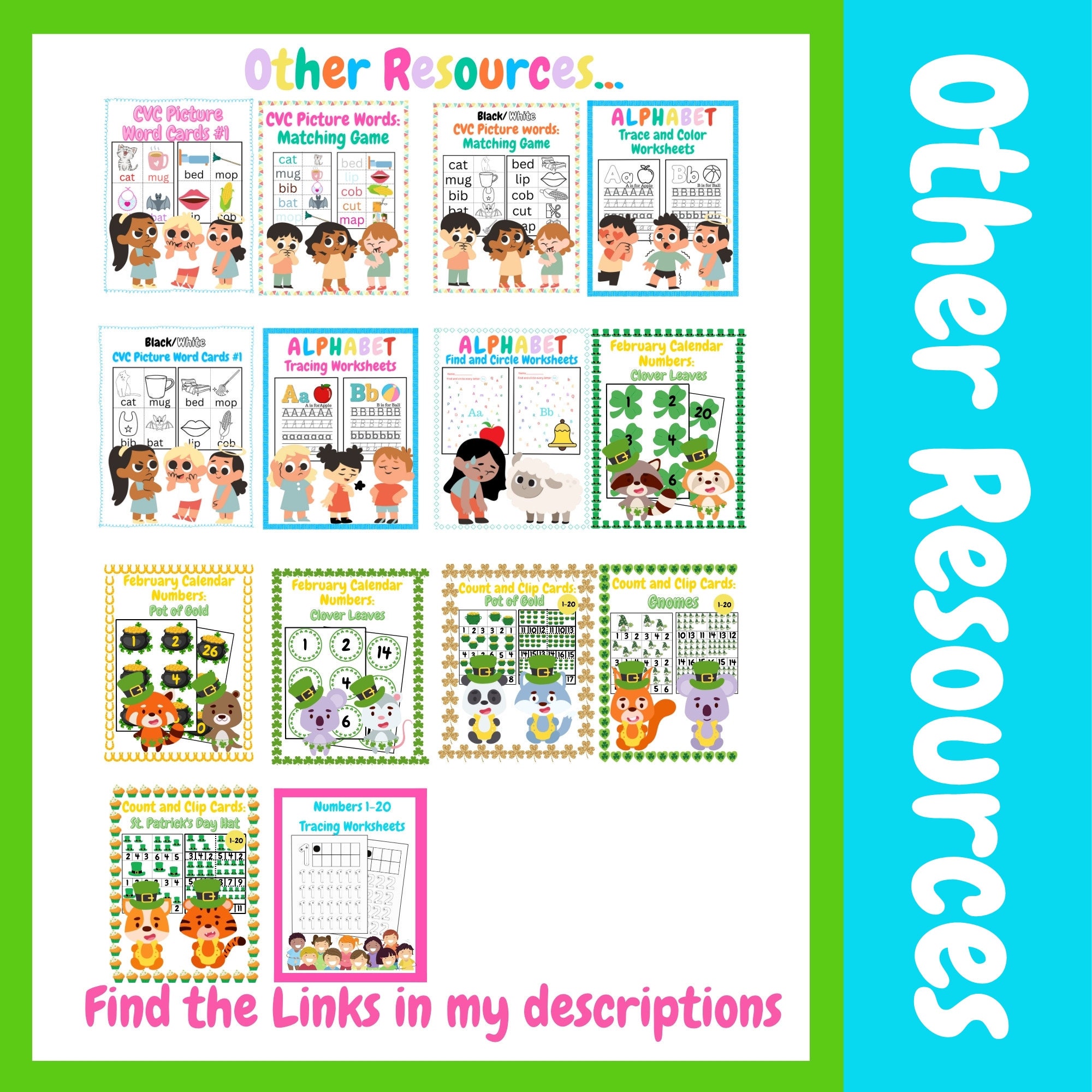 1-20 Numbers Flash Cards Printable | Preschool Homeschool | Homeschool ...