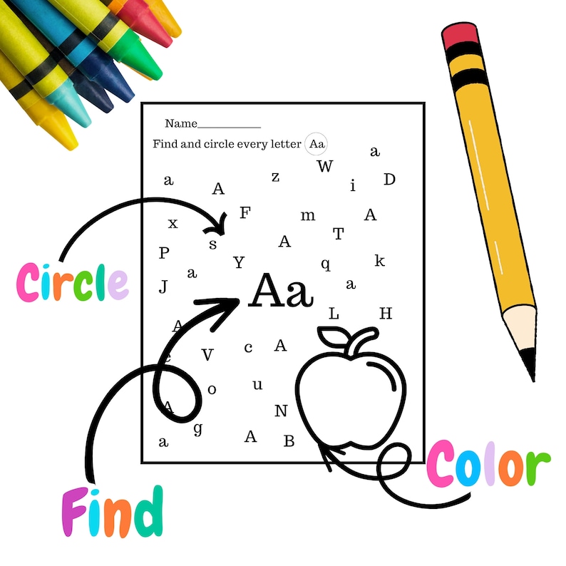 Find the Letter Printable Worksheet Coloring Activities Preschool and ...