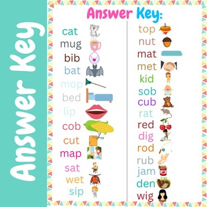 Picture Matching Flash Cards | Matching Word to Picture | CVC Picture ...