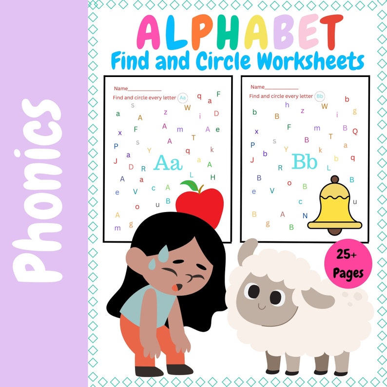 26 Spot the Letter Printables Uppercase and Lowercase Find - Etsy