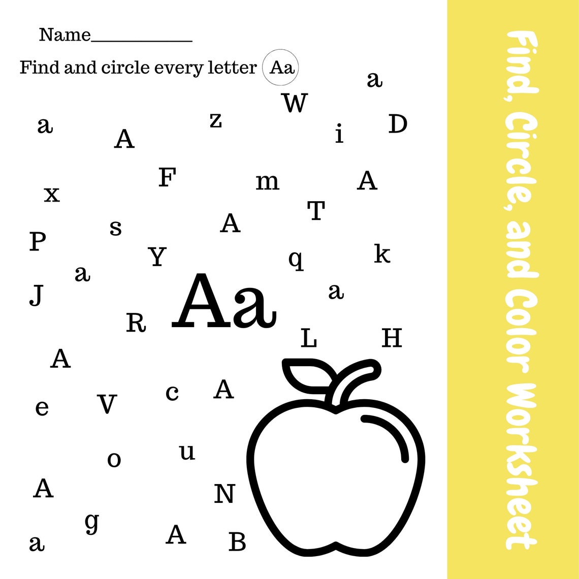 Find the Letter Printable Worksheet Coloring Activities Preschool and ...