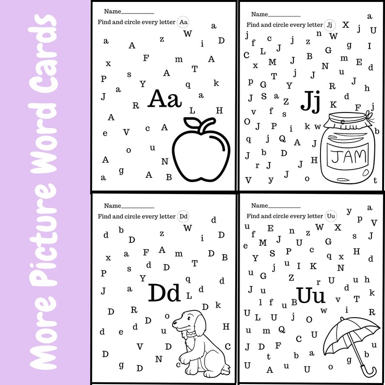 Find the Letter Printable Worksheet Coloring Activities Preschool and ...