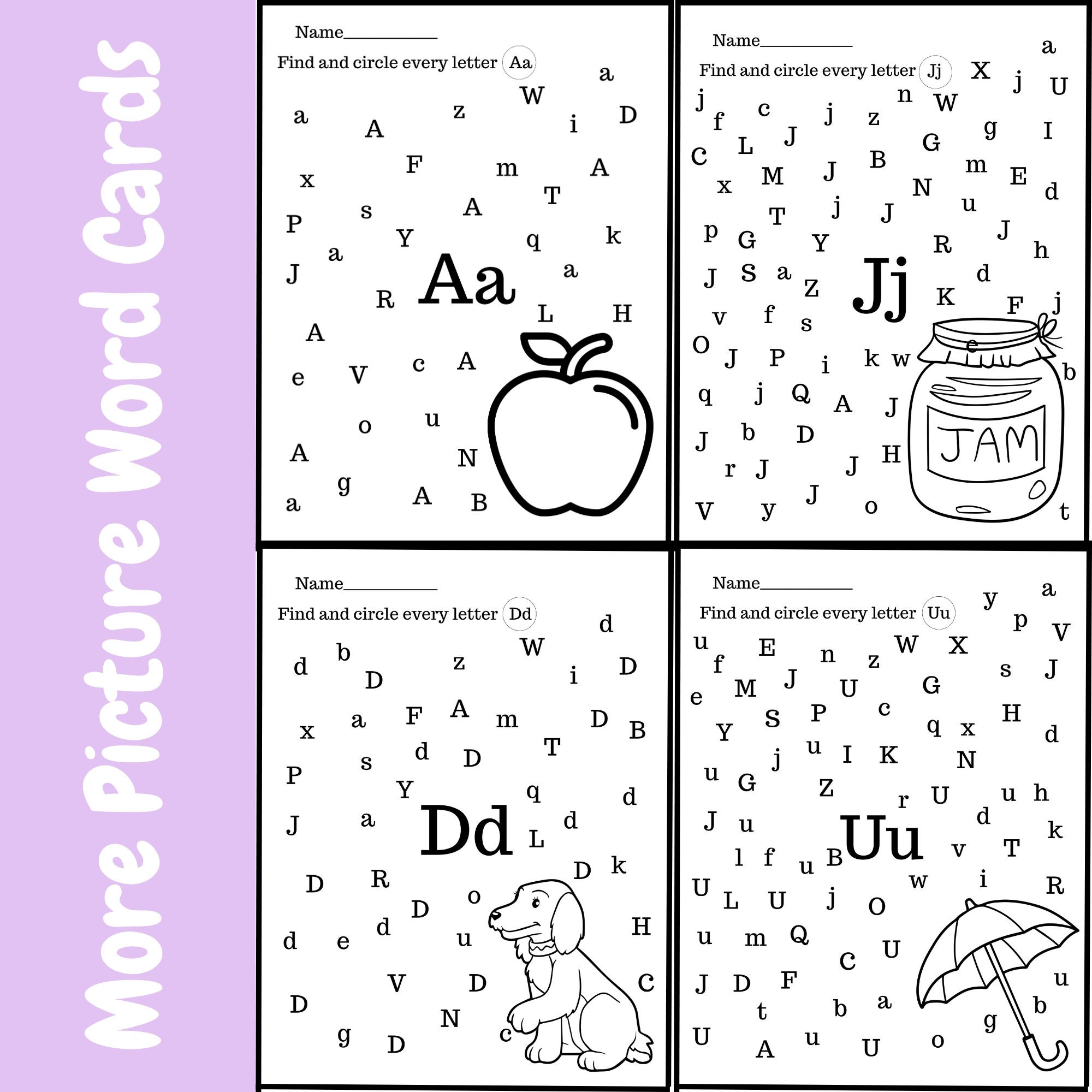 Find the Letter Printable Worksheet Coloring Activities Preschool and ...