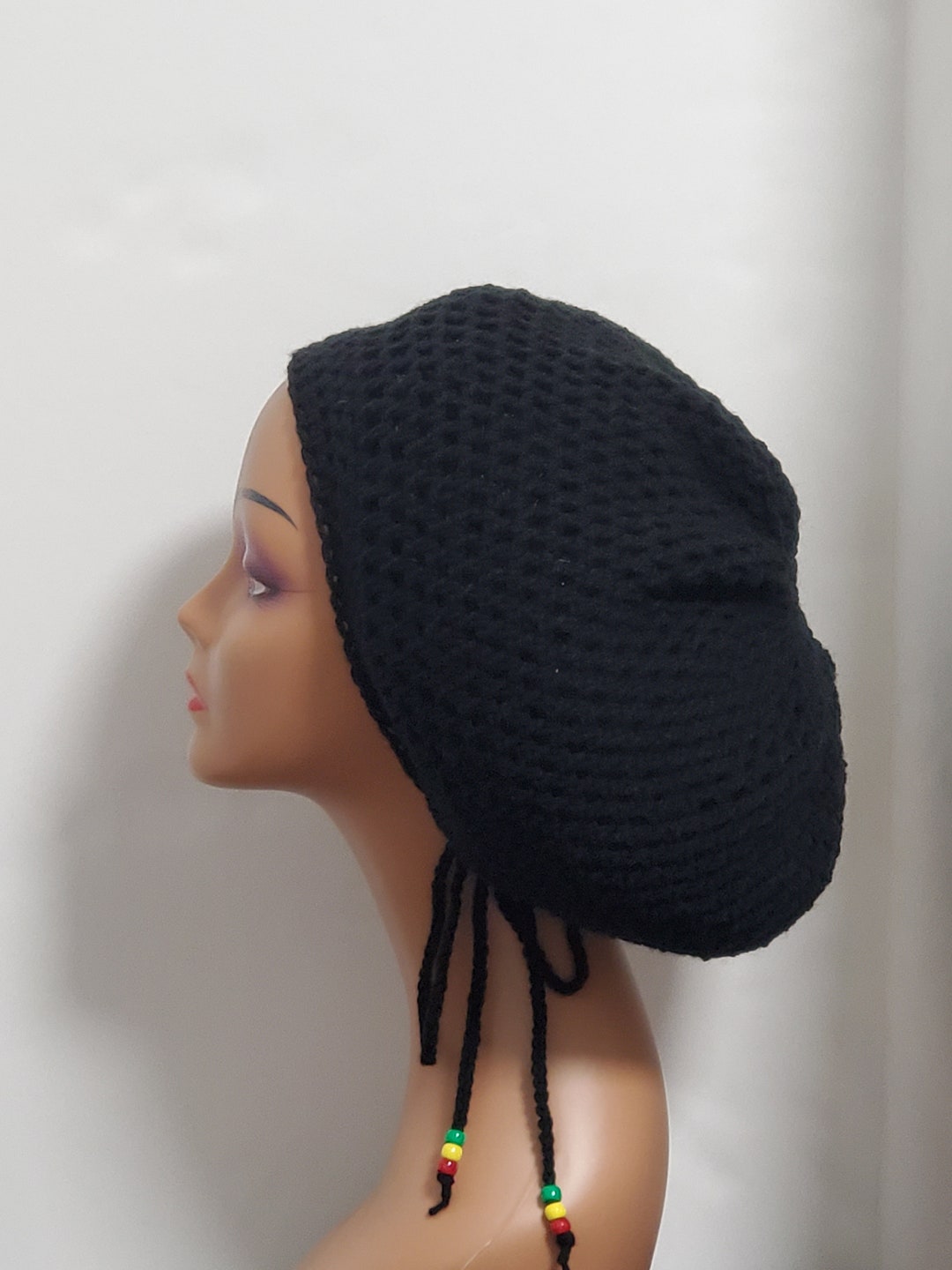 Rastafarian Crochet Slouch Hat Reggae Hip-hop Dreadlocks Baggy Beanie - Etsy