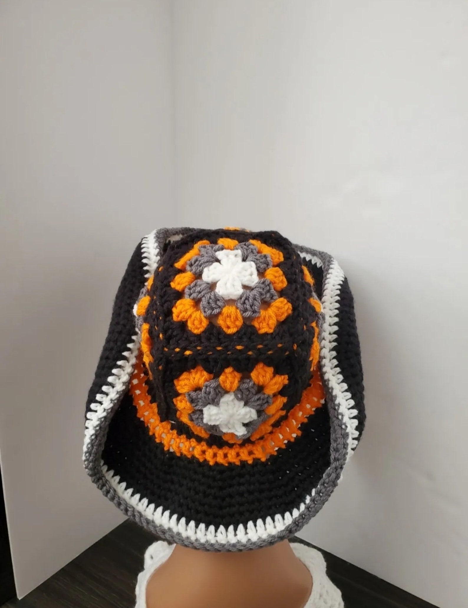 Crochet Handmade Granny Square Cowboy Hat - Etsy