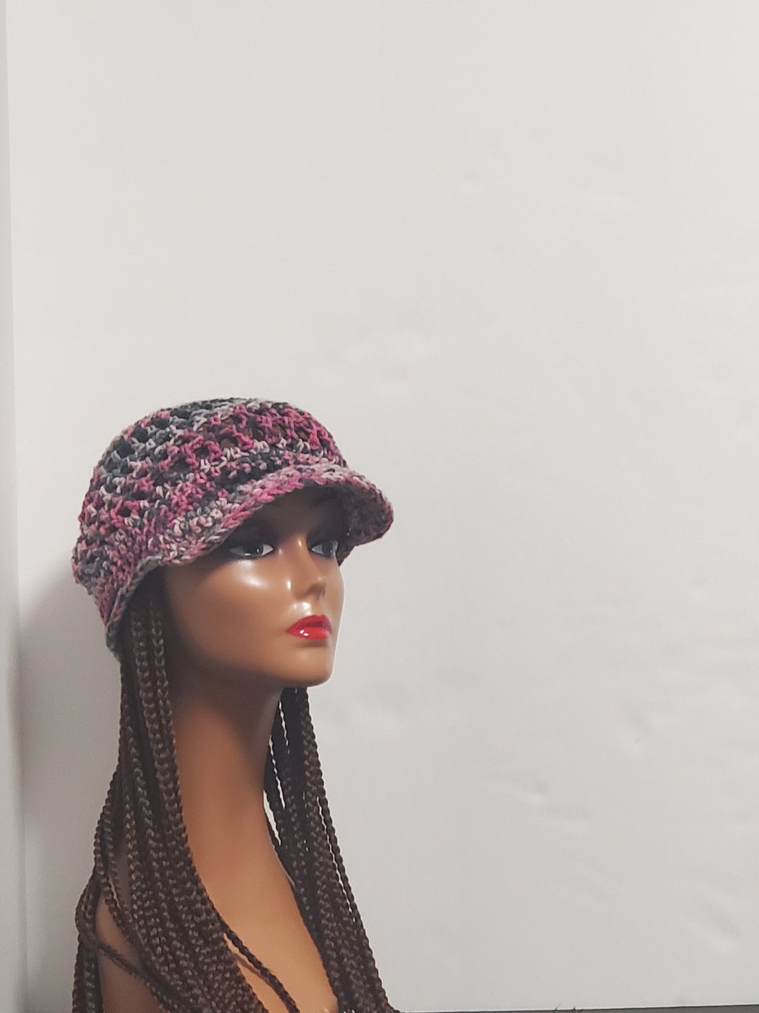 Surprise Stripe Mesh Crochet Baseball Hat Handmade - Etsy