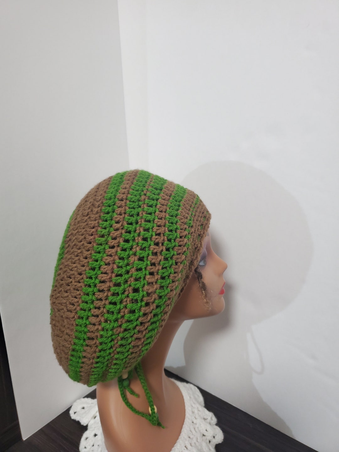 Handmade Crochet Dreadlock Striped Tam Beanie Hat Reggae Rastafarian - Etsy