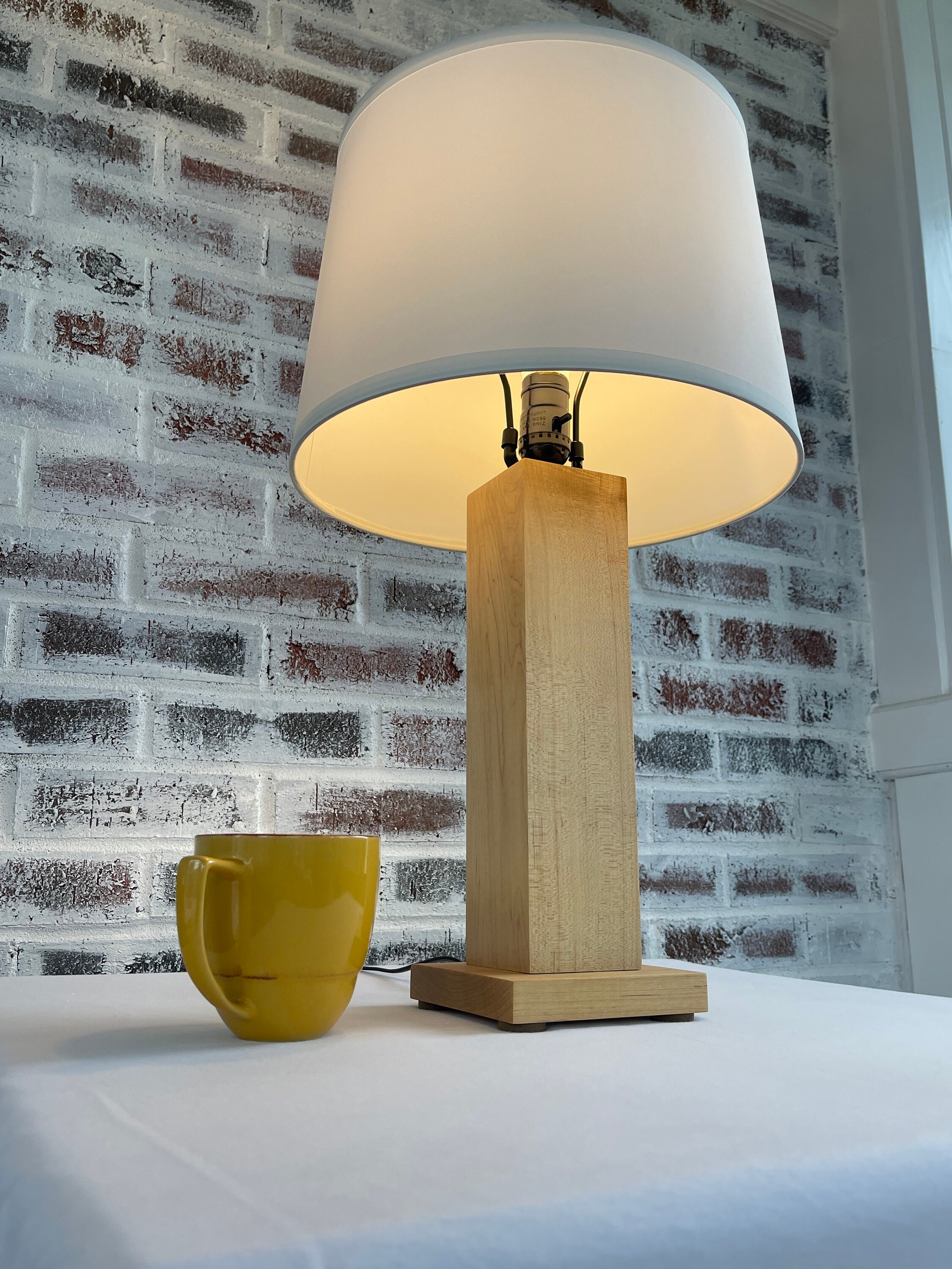 Hand Crafted Solid Maple Lamp SHADE NOT INCLUDED - Etsy