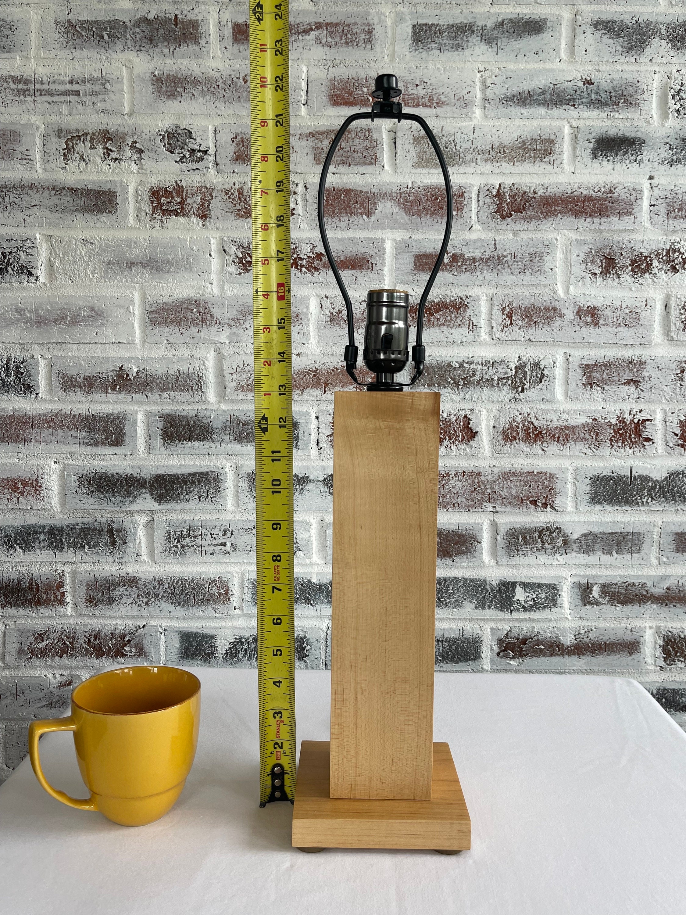 Hand Crafted Solid Maple Lamp SHADE NOT INCLUDED - Etsy