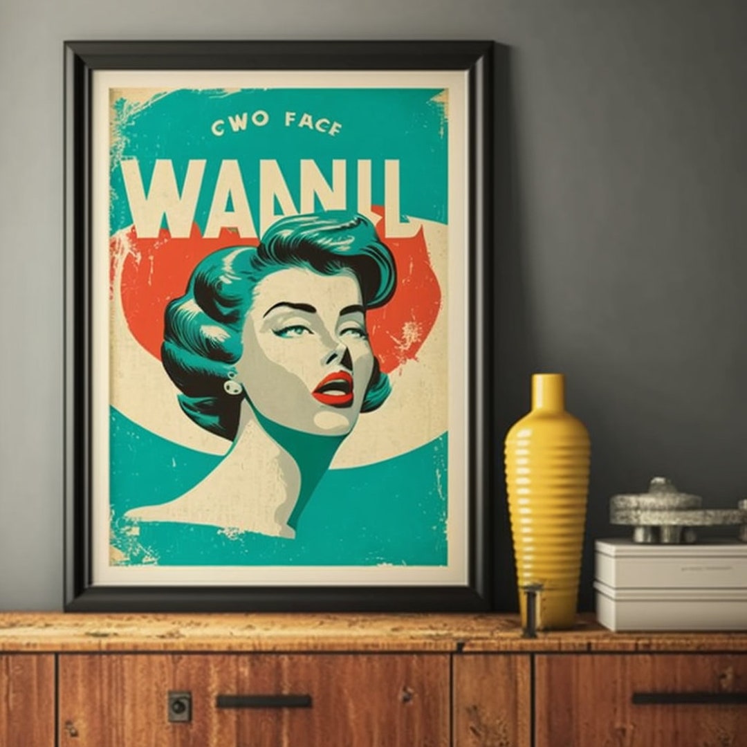 MID CENTURY POSTER | Women Retro Wall Art Poster | Vintage Women Poster ...