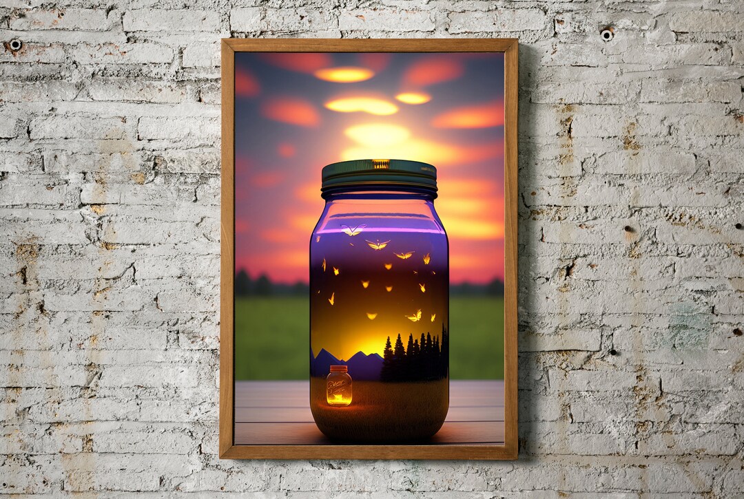 Firefly Fantasy mason Jar Printable Art Digital Download Wall Art ...